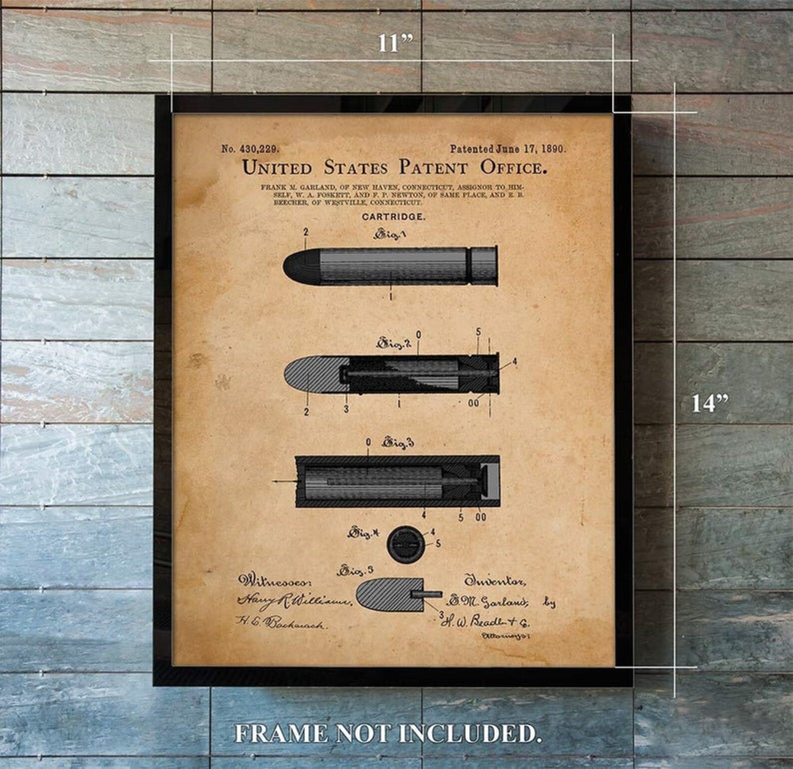 Firearm Cartridge Patent Gun Poster Bullet Art Shotgun - Etsy