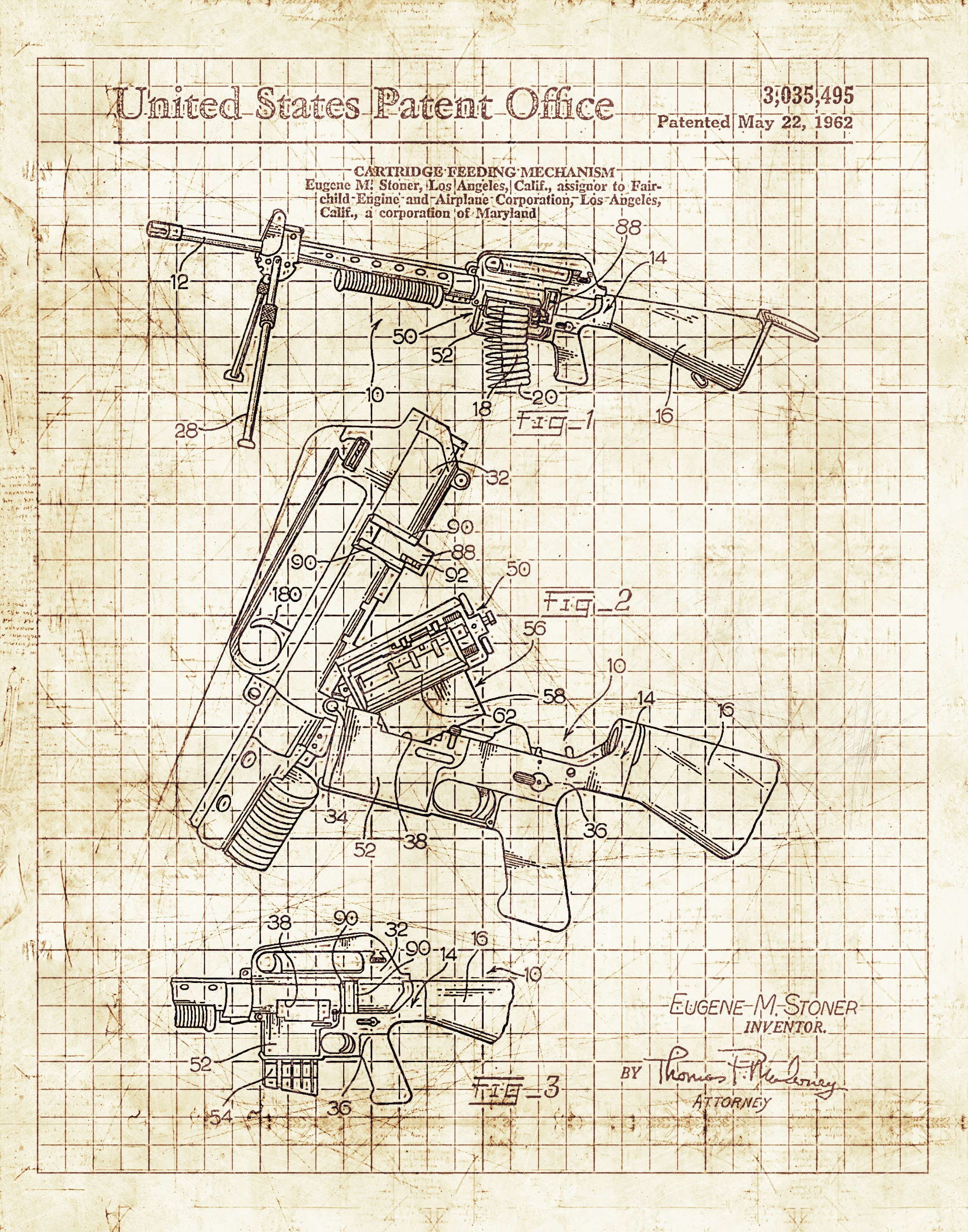 Ar Patent Ar Blueprint Assault Rifle Ar 15 Poster Ar 15 Art Weaponry Ar ...