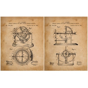 Stellar Compass compass Patent compass Poster compass Blueprint ...