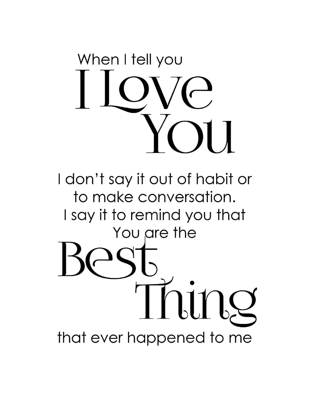 Sentimental Keepsake | Typography Design | Love Note | Love Quote Sign ...