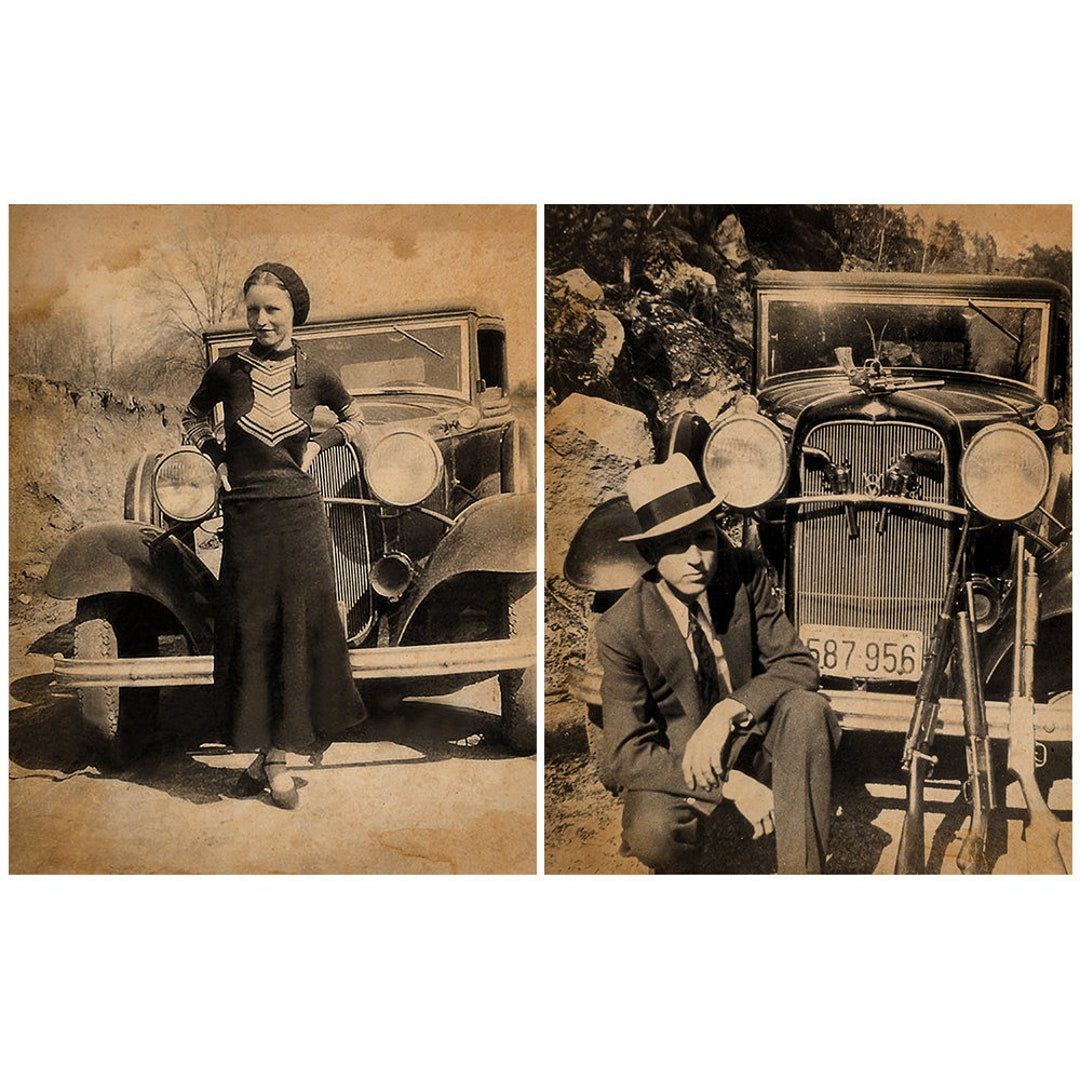 Bonnie and Clyde Bonnie Parker Clyde Barrow American Gangster Bank ...