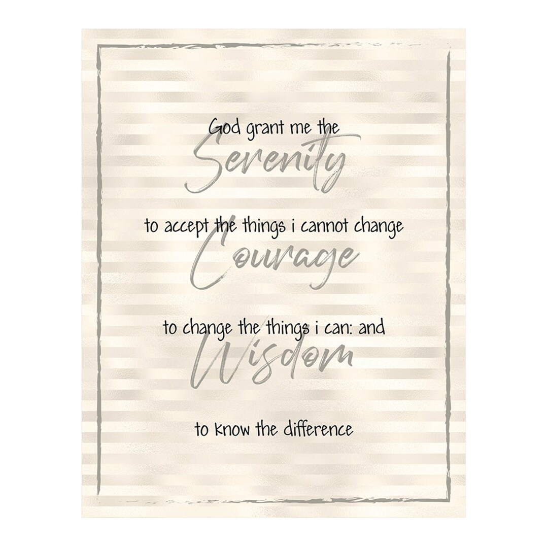 Prayer Wall Art Serenity Prayer Art Serenity Wall Art God Grant Me ...