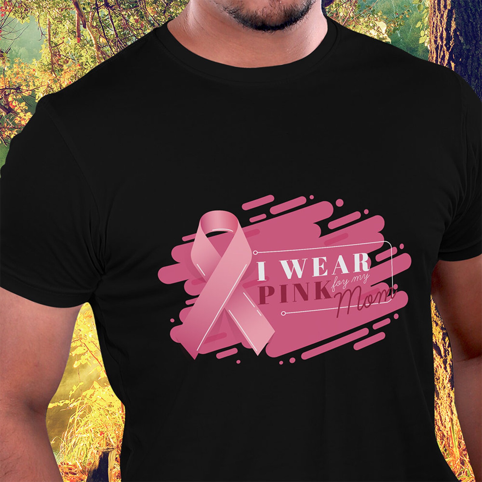 Llevo camiseta rosa /Camisa de mamá de cáncer /Camiseta de - Etsy España