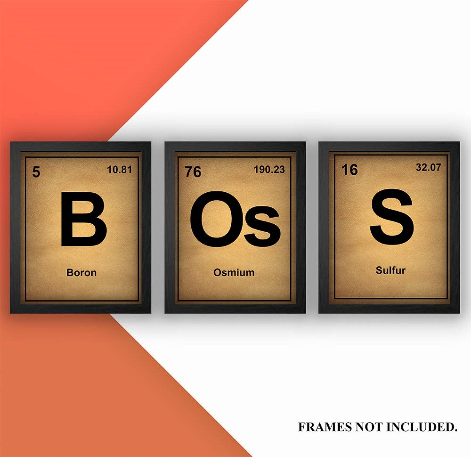 Boss Periodic Table Element Word Art Periodic Table Print Chemistry ...