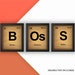 Boss Periodic Table Element Word Art Periodic Table Print - Etsy