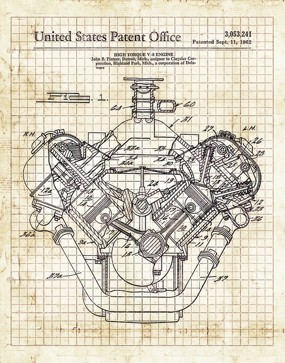 V8 Engine Blueprints