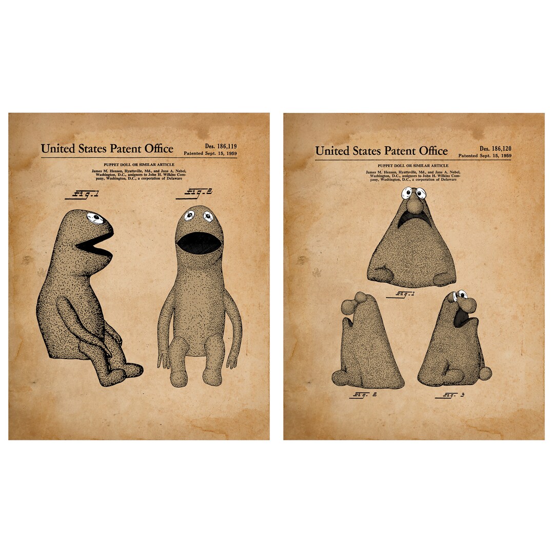 Sesame Street Patent Jim Henson Muppet Patent Muppet Art Muppet Poster ...