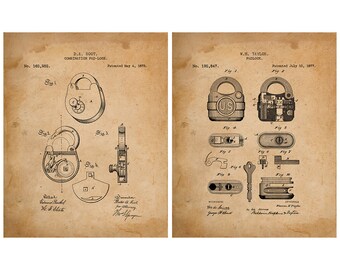 Lock and Key Poster - Etsy