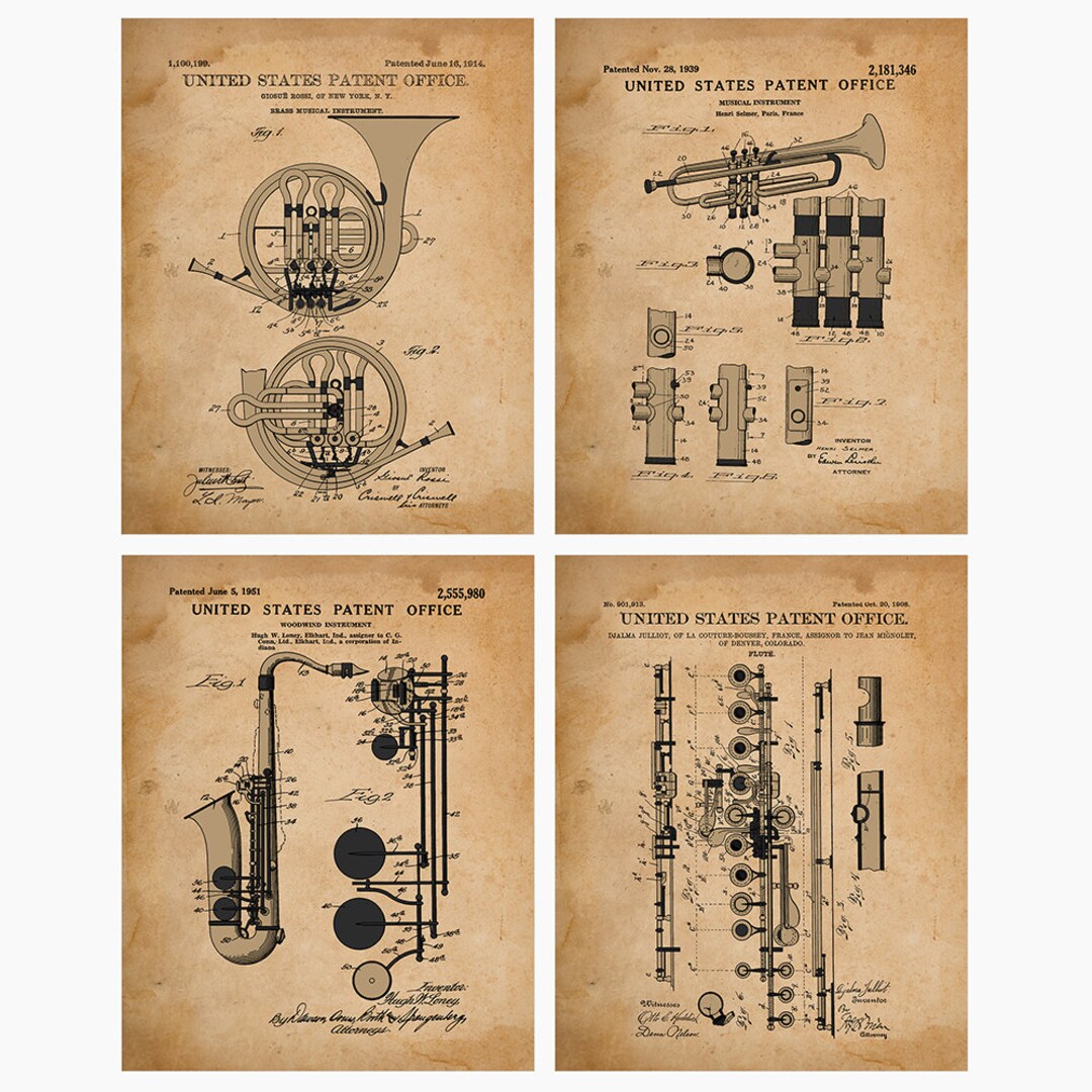 Instrument Patent Instrument Blueprint Wind Instrument Instrument Art ...