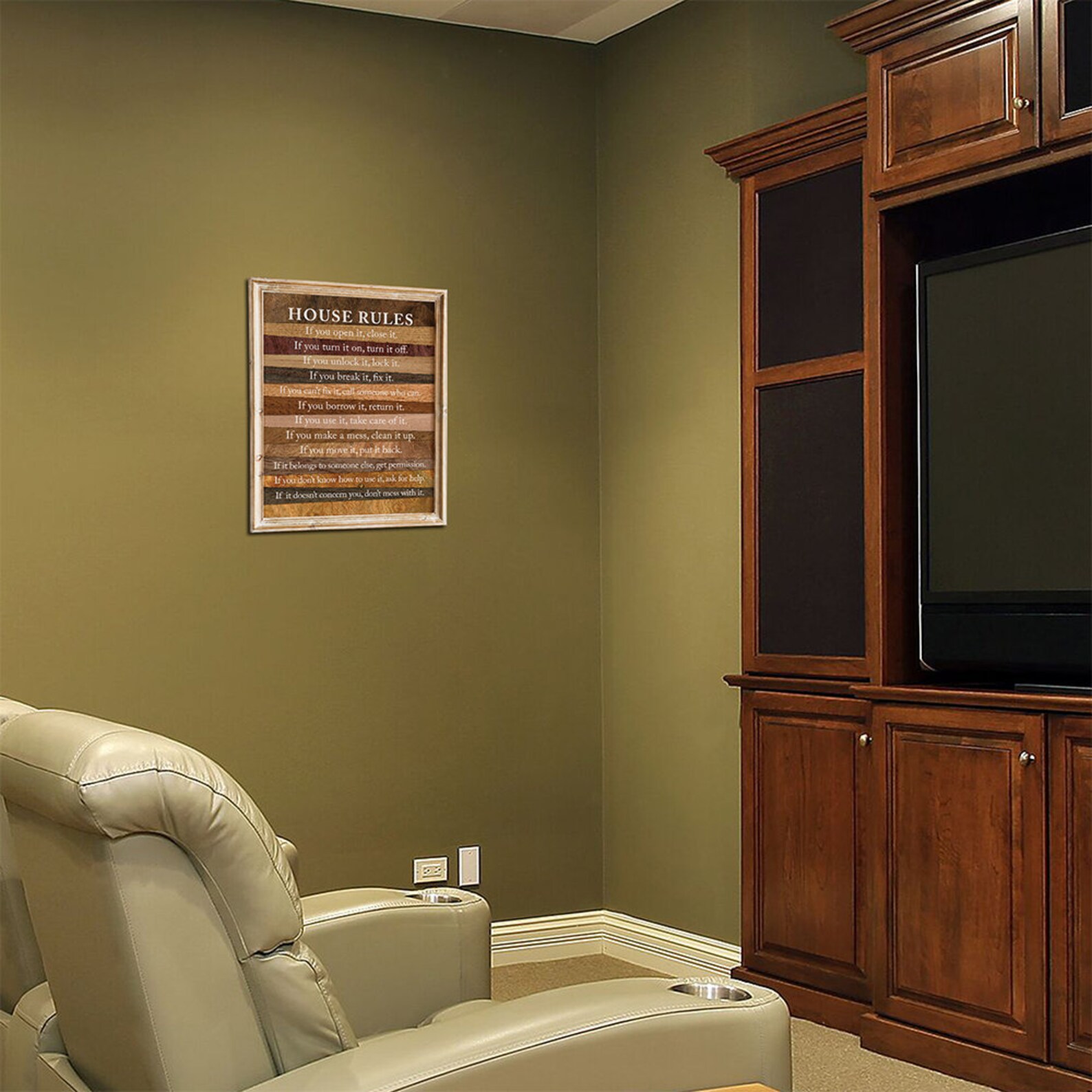 House Rules Sign Typography Design Home Rules Sign Family House Rules ...