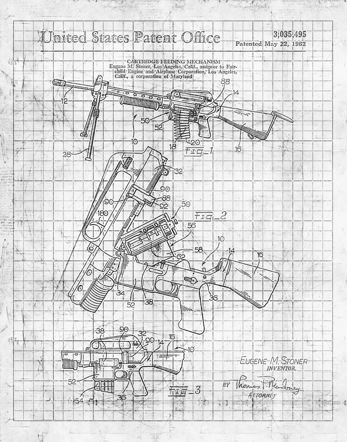 AR 15 Art Ar 15 Blueprint Ar 15 Patent Rifle Print AR - Etsy
