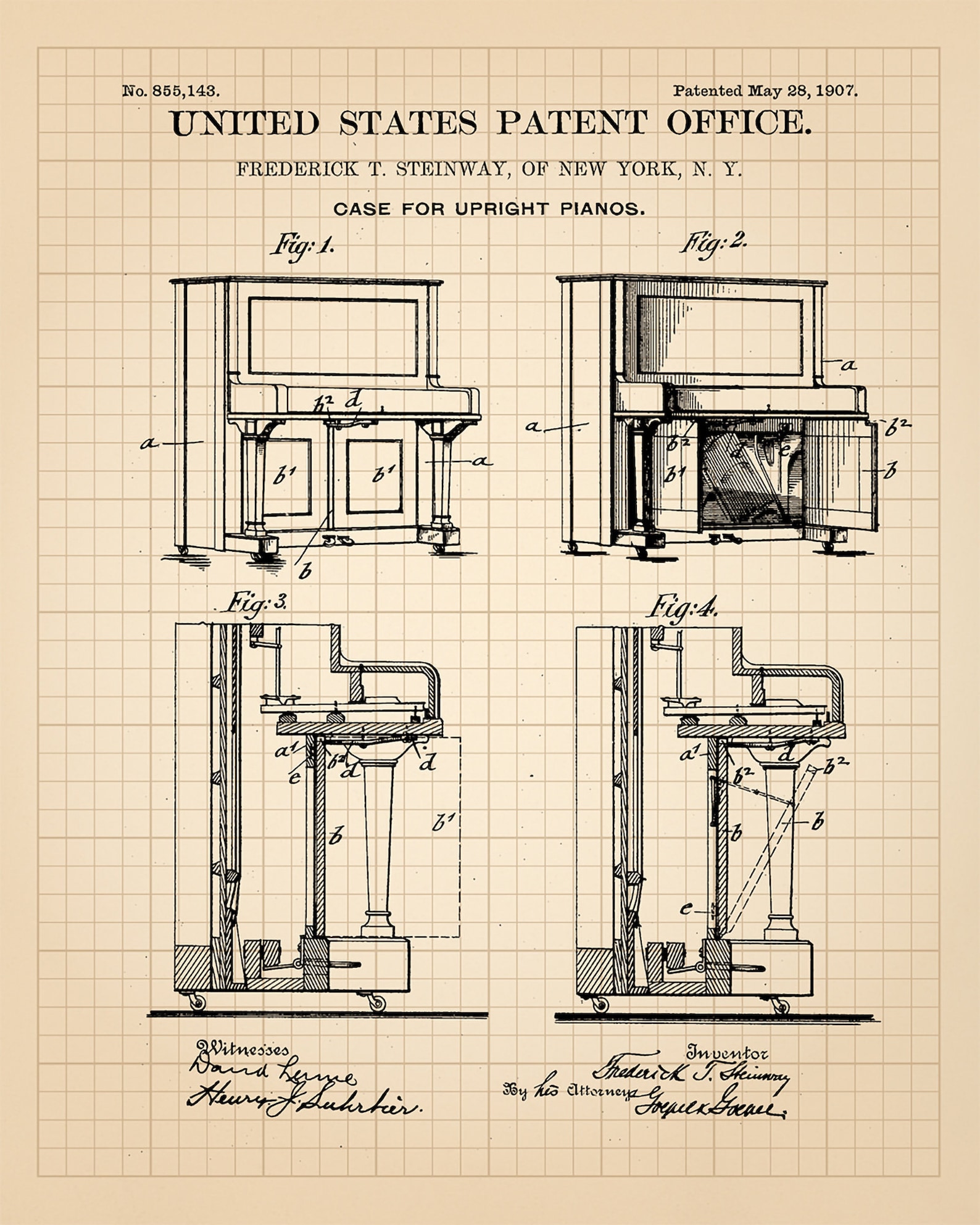 Upright Piano Patent Piano Blueprint Steinway Upright - Etsy
