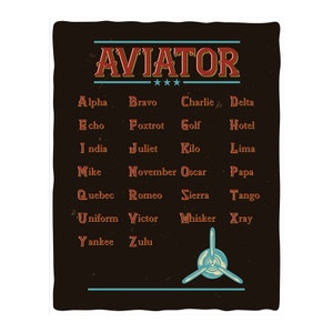 Aviator Alphabet | Pilot Alphabet | Airplane Alphabet | Phonetic ...