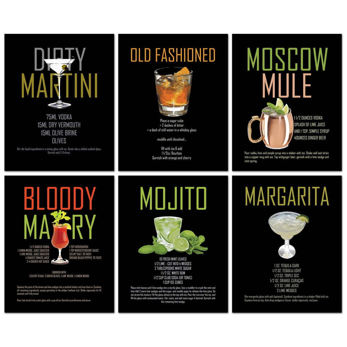 Bar Menu Sign Cocktail Menu Cocktail Recipe Signature - Etsy