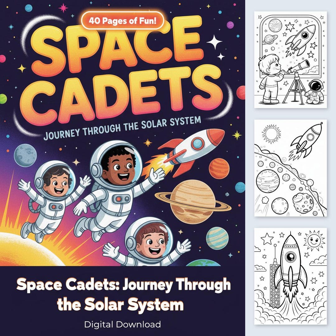 Space Coloring Book for Kids: Solar System Activity Book (digital ...