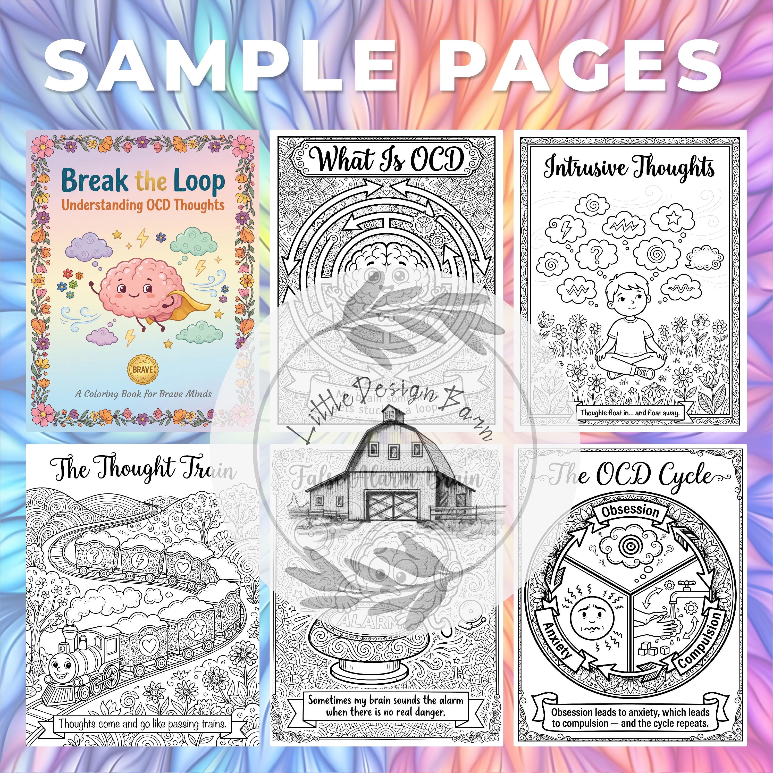 Break the Loop OCD Coloring Book | Mental Health Coloring Pages for ...