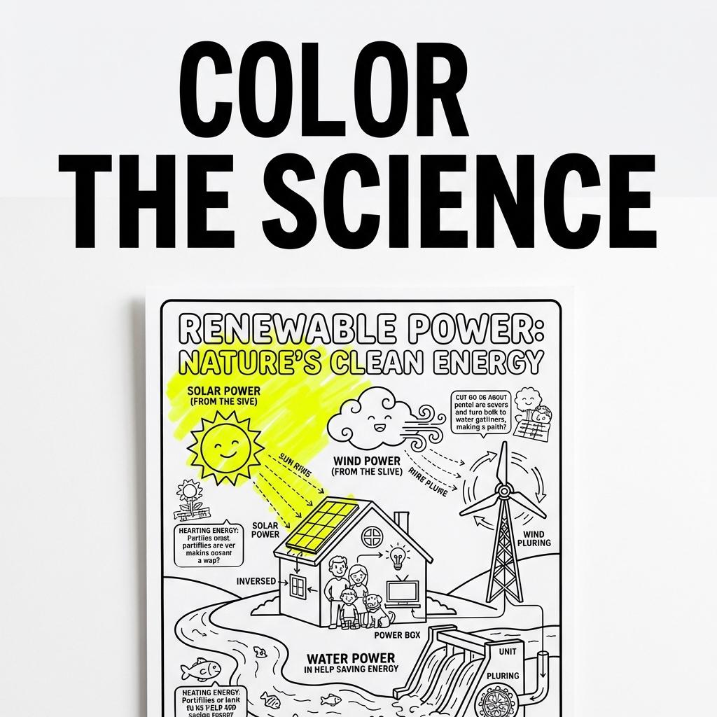 Science & STEM Coloring Book Printable | Infographic Coloring Pages for ...