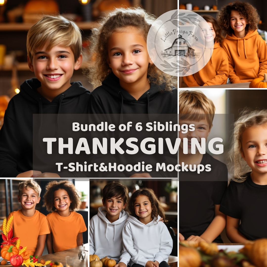 Thanksgiving T-shirt Mockups, Thanksgiving Hoodie Mockups, T-shirt ...