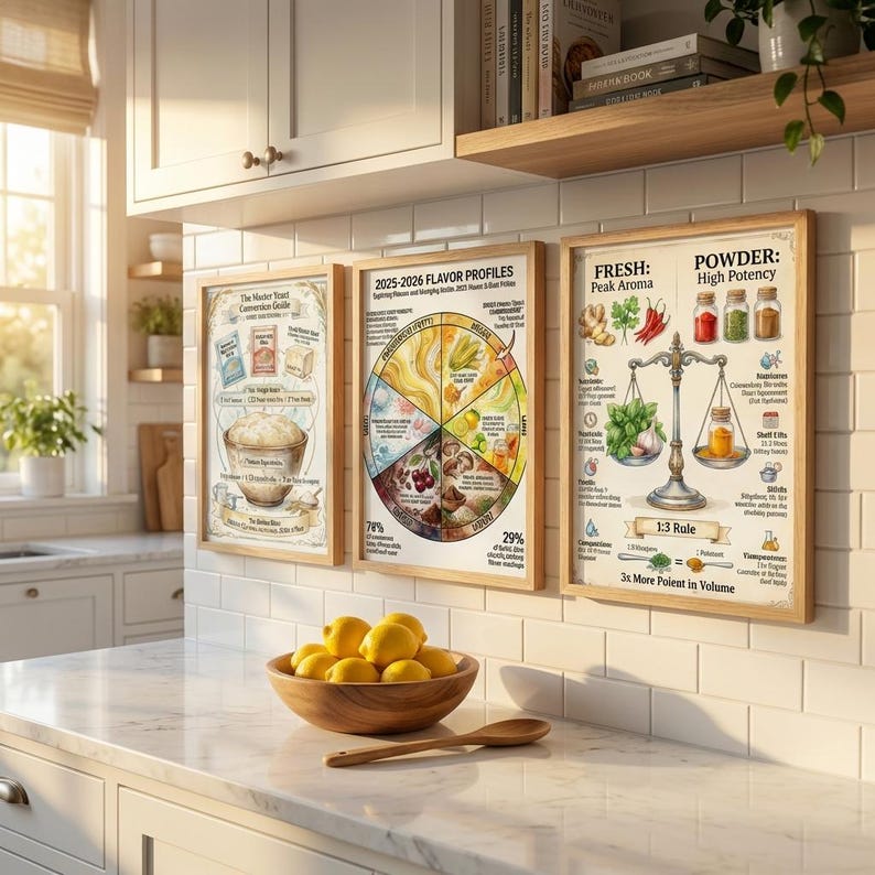 16 Kitchen Cheat Sheets Bundle | Watercolor Cooking Infographics ...