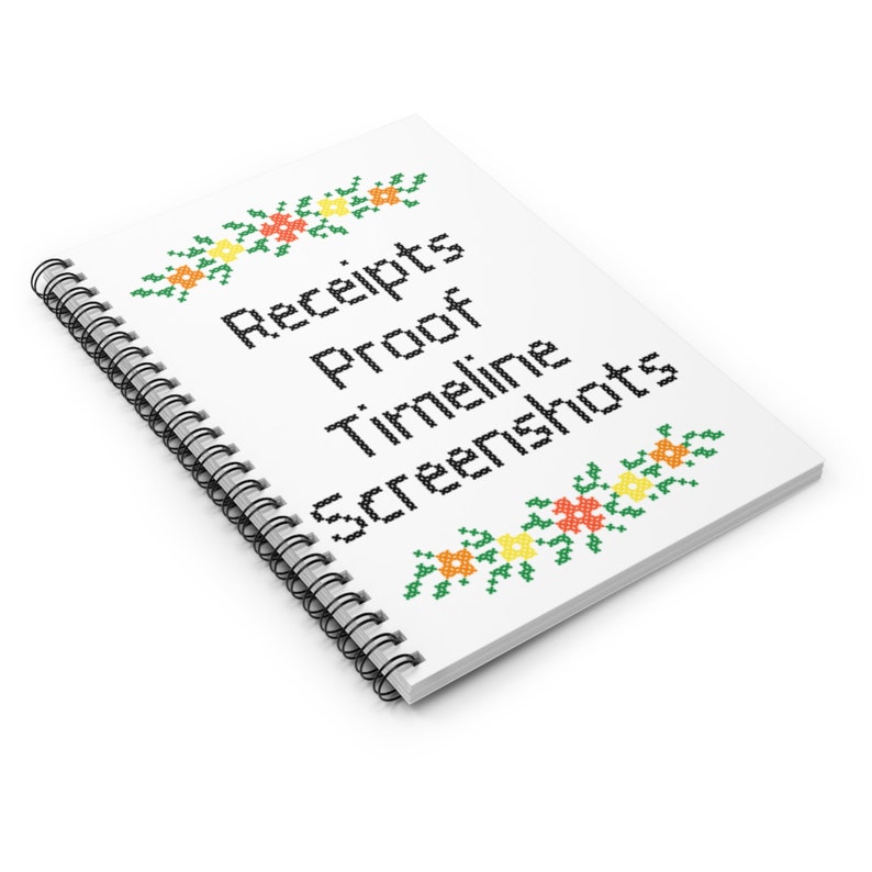 Notebook Receipts Proof Timeline Screenshots. Real Housewives Fan Gift ...