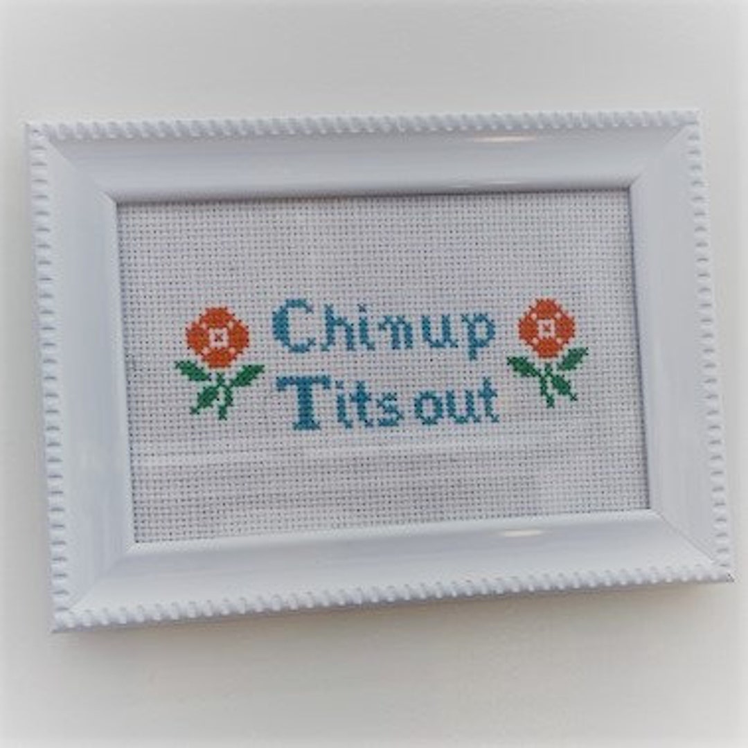 Chin up Tits Out Cross Stitch Pattern. Cross Stitch Pdf Pattern ...