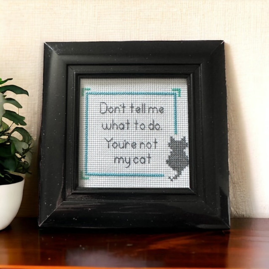Funny Cat Cross Stitch Pattern. Cat Lover Cross Stitch Pattern. DIY ...