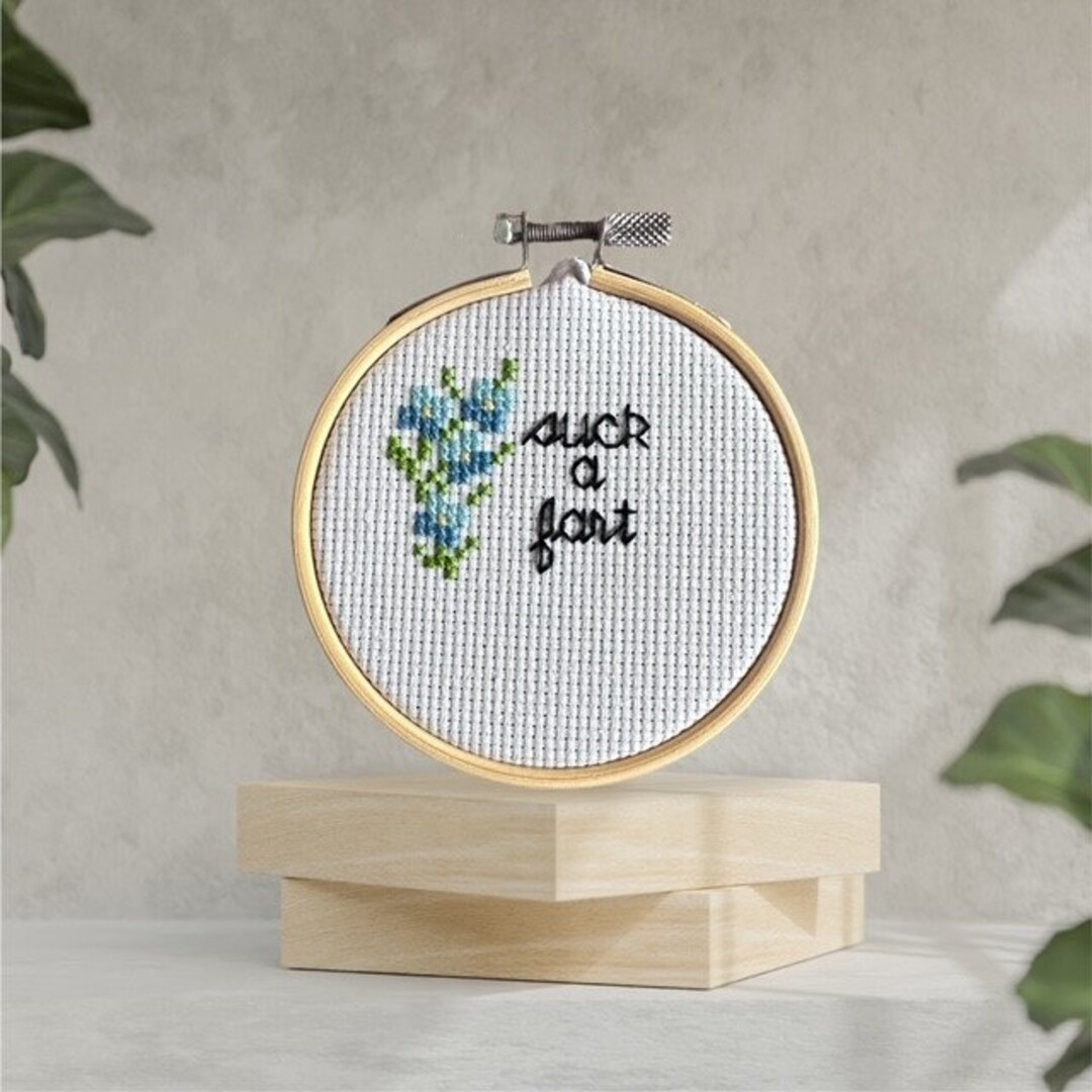 Suck a Fart Cross Stitch Pattern. Funny Cross Stitch Pattern. Funny DIY ...