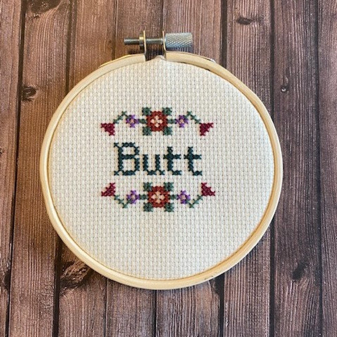 Butt Cross Stitch Pattern. Butt Embroidery. Booty Art. Cross Stitch DIY ...