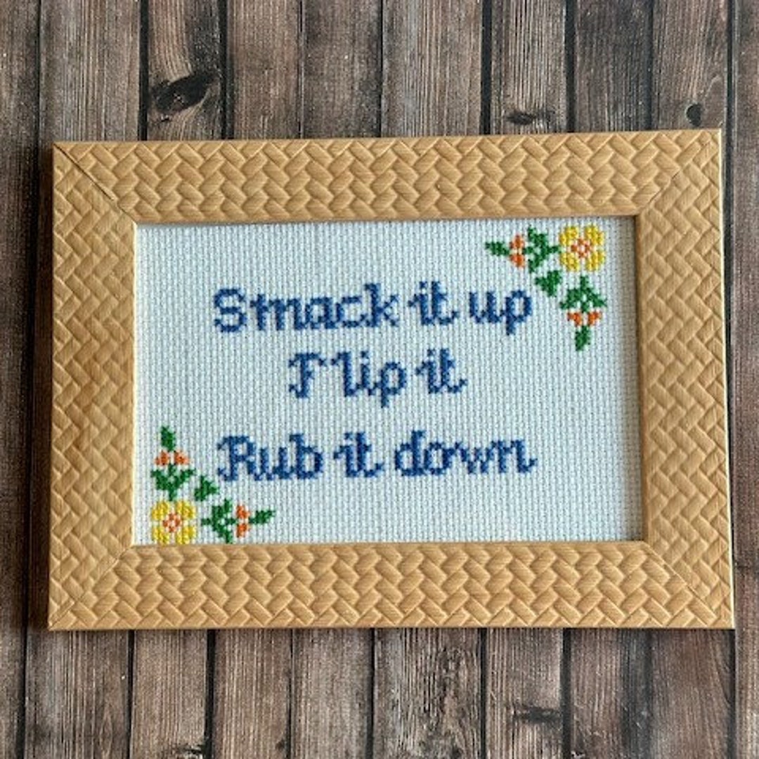 Cross Stitch Pattern 90s Hip Hop Lyrics. Smack It up Flip It Rub It ...
