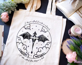 Fourth Wing Silhouettes Tote Bag - Etsy