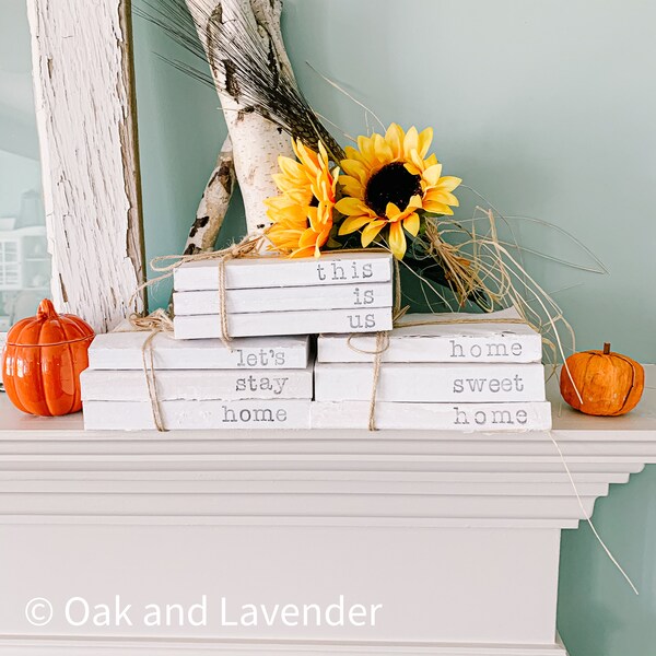 Stamped Book Stack - Etsy