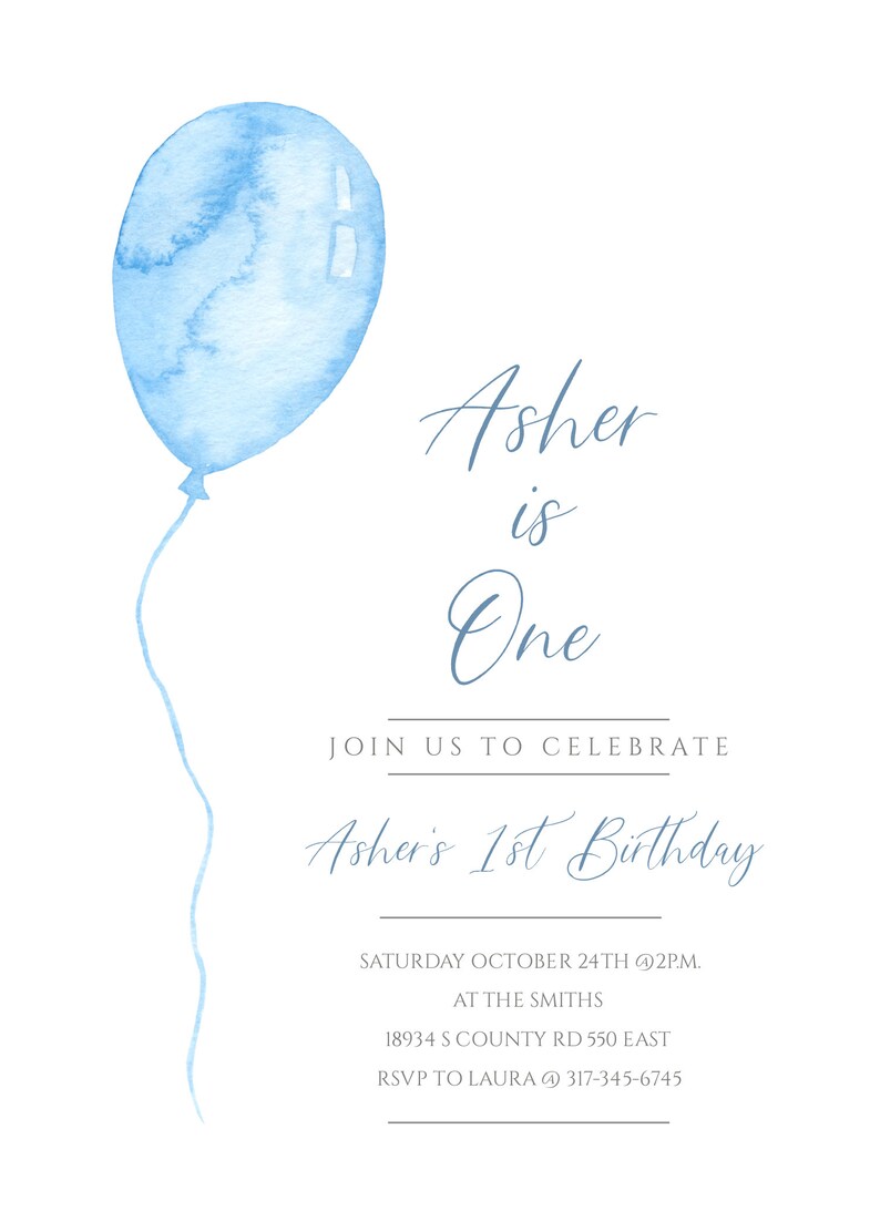 First Birthday Party Instant Download Editable Invitation, Join Us to ...
