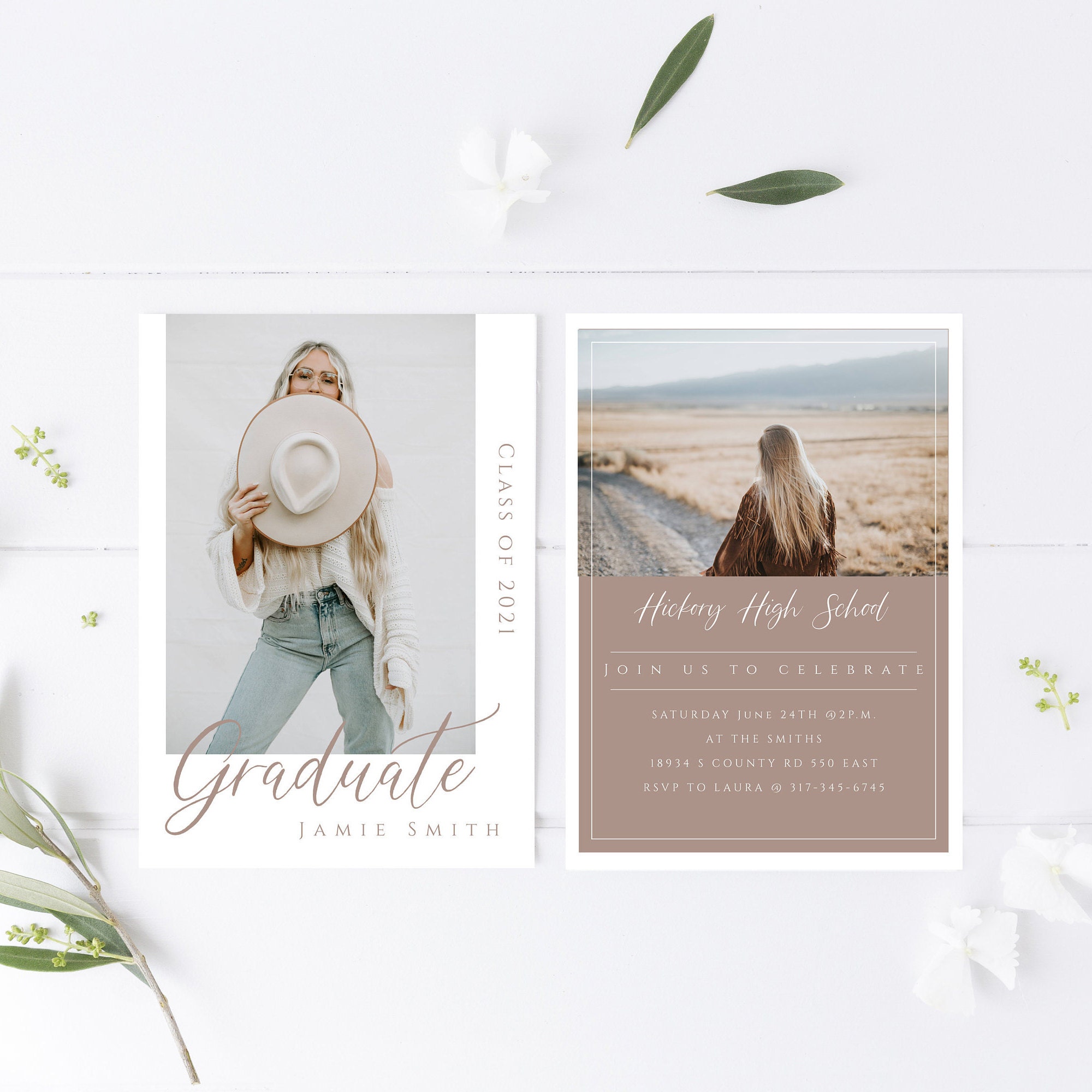 Personalized Graduation Invitation With Photo, Instant Download ...