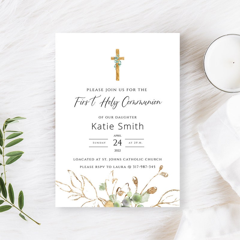 First Communion Invitations - Etsy