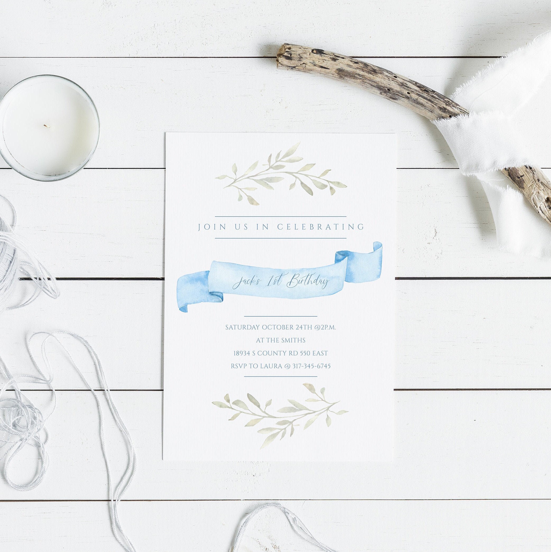 First Birthday Party Instant Download Editable Invitation, Join Us to ...