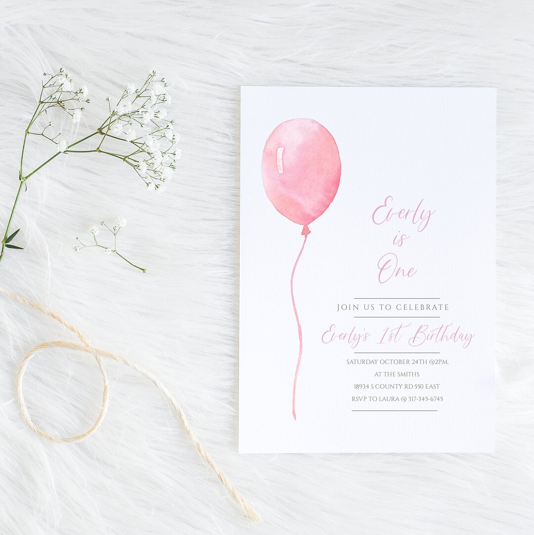 First Birthday Party Instant Download Editable Invitation, Join Us to ...