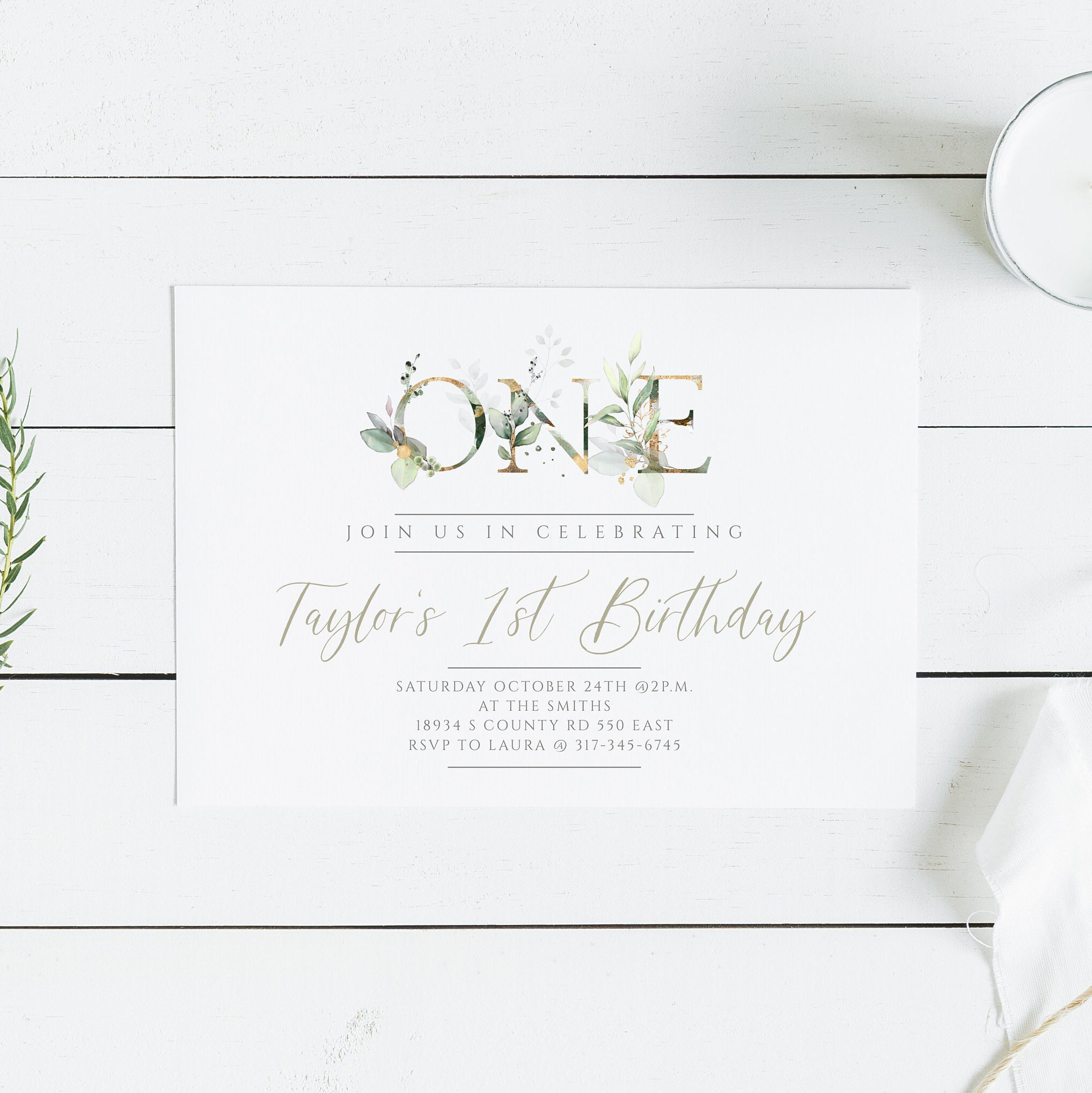 First Birthday Party Instant Download Editable Invitation | Etsy