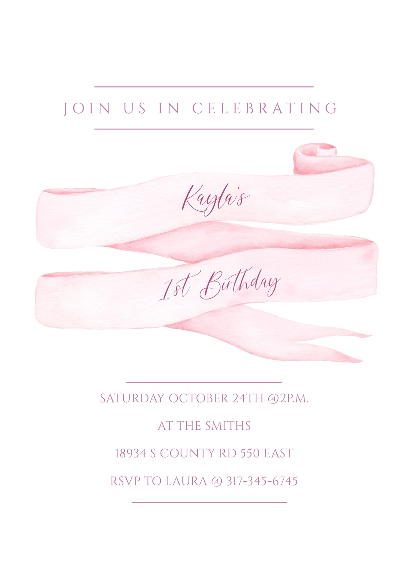 First Birthday Party Instant Download Editable Invitation - Etsy