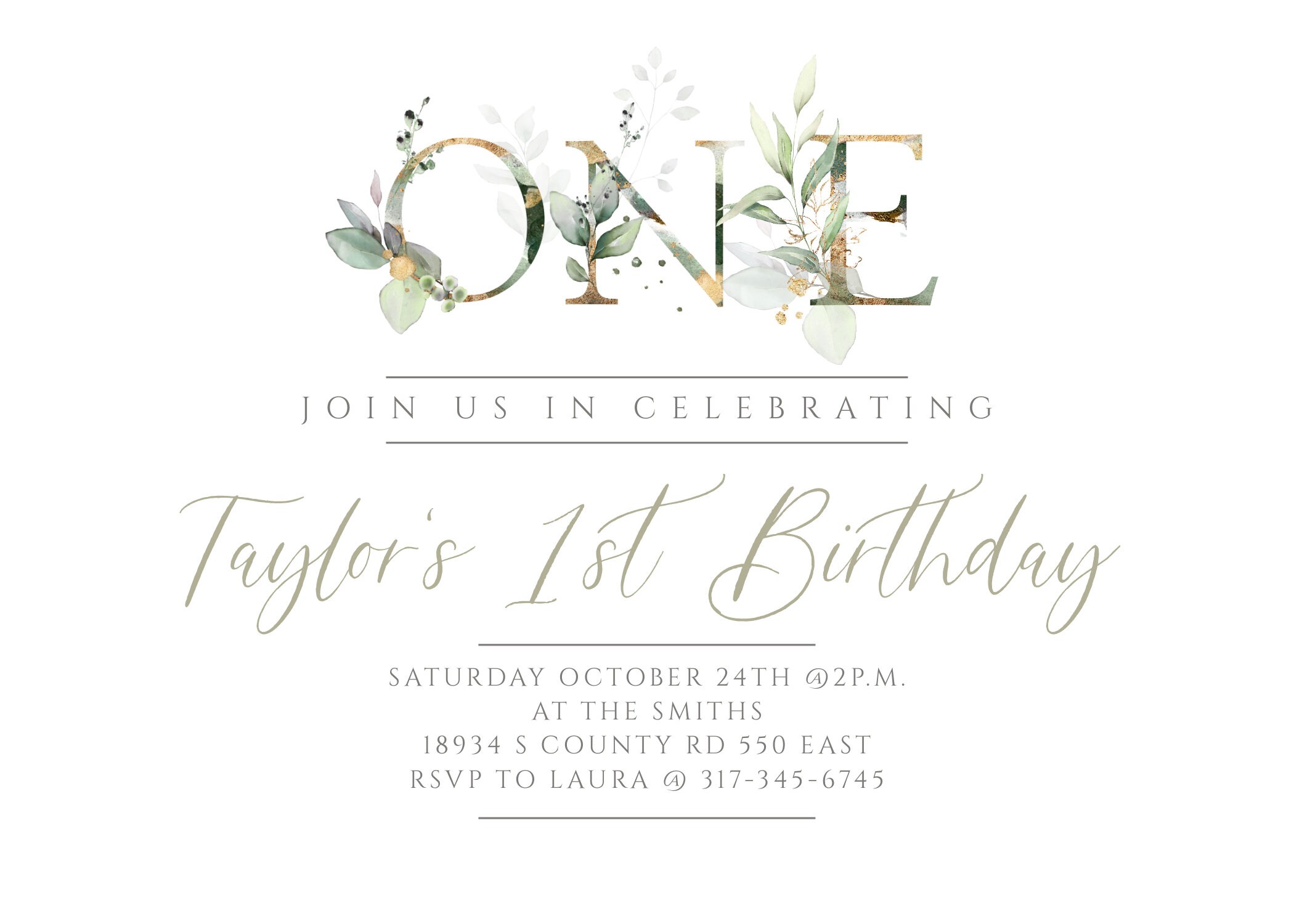 First Birthday Party Instant Download Editable Invitation | Etsy