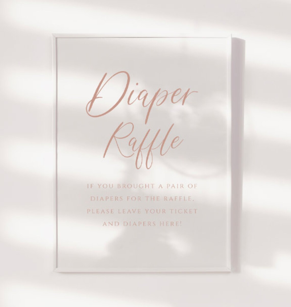 Diaper Raffle Instant Download Printable Sign, Neutral Baby Shower ...