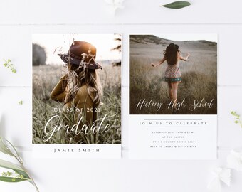 Personalized Graduation Invitation With Photo Instant | Etsy