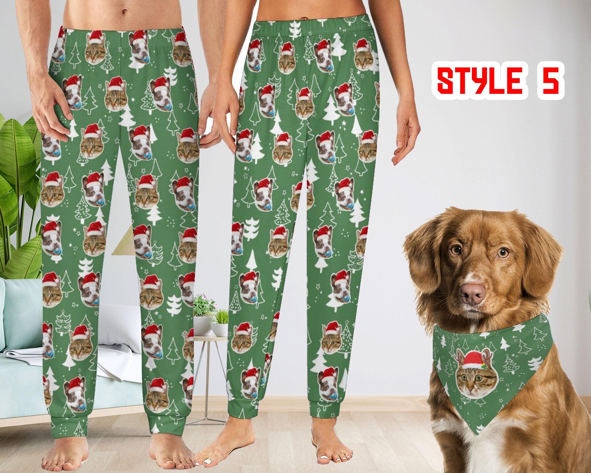 Custom Christmas Pajama Pants for Women Men Kid Personalized - Etsy