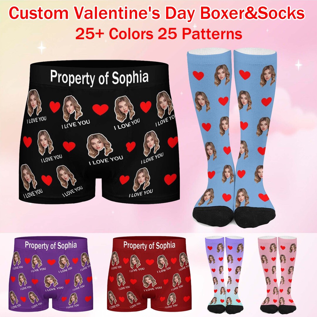 Custom Name Boxer&socks,personalized Party Gifts for Her,the Valentine ...