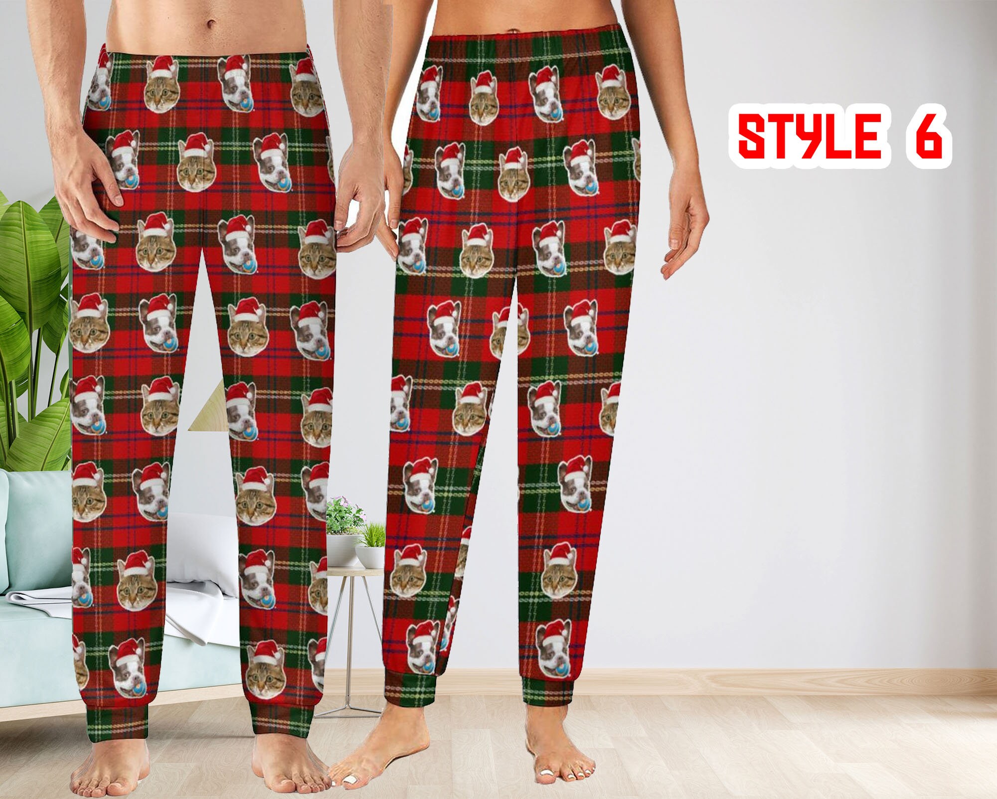 Custom Christmas Pajama Pants for Women Men Kid Personalized - Etsy