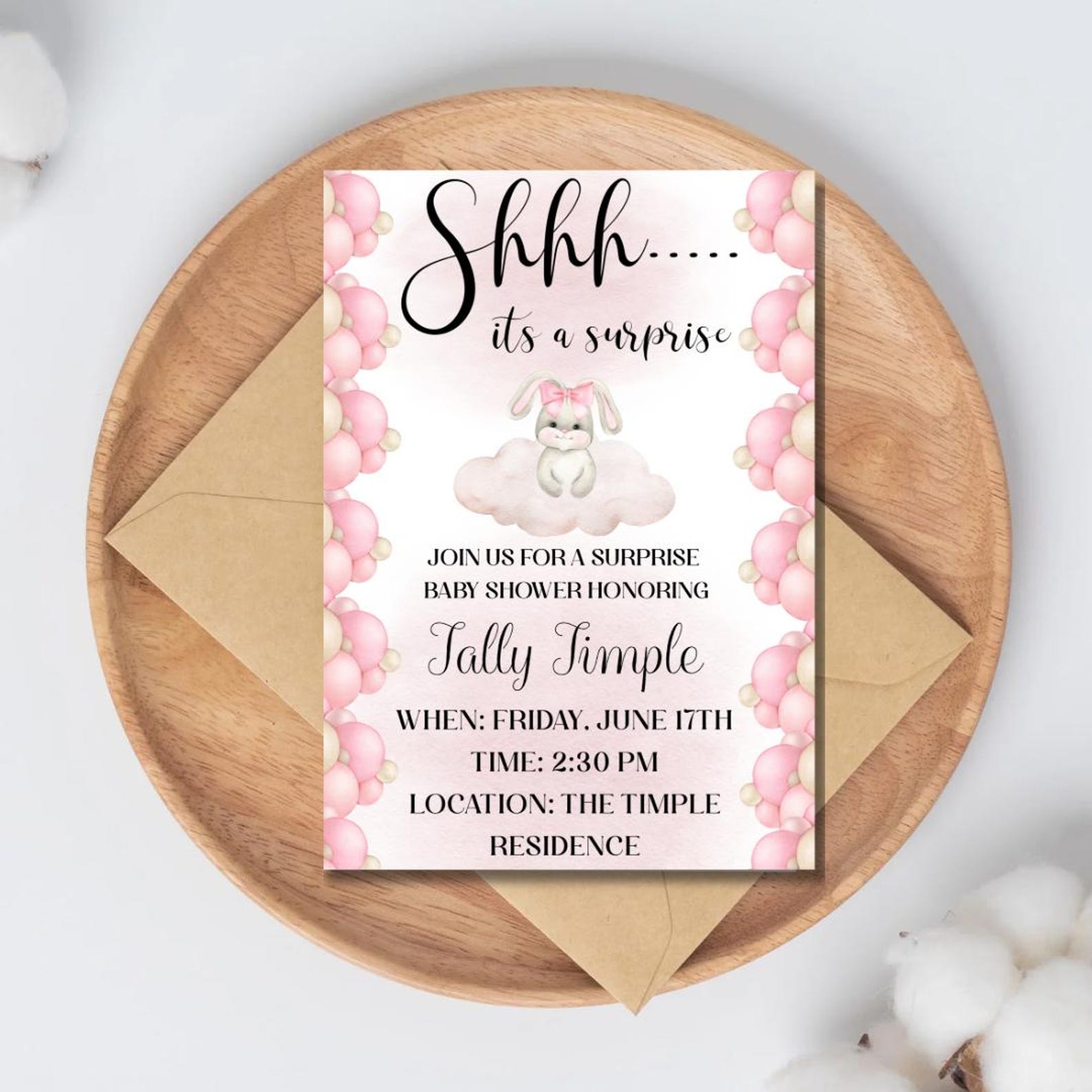 Surprise Baby Shower Invitation, Shhh....it's a Surprise Baby Shower ...