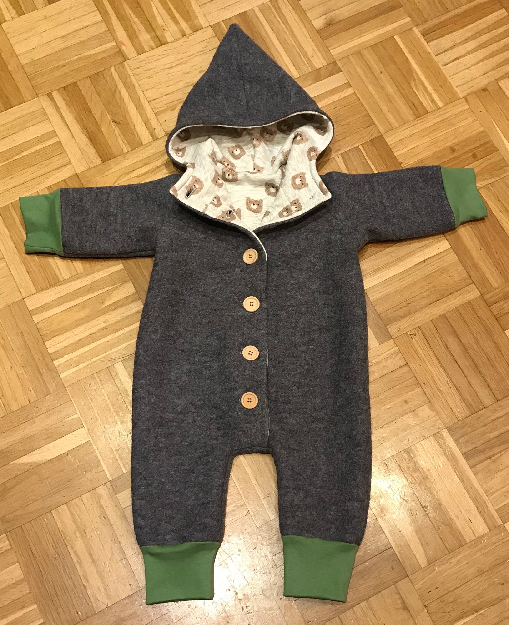 Walkoverall With Jersey Lining and Hood 100% Wool Walk - Etsy