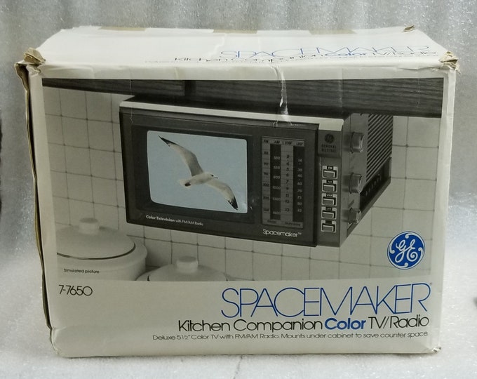 GE Spacemaker Color TV Radio Combo Am/fm Uhf/vhf Model 7-7650 - Etsy