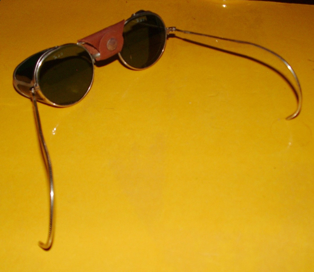 1940 Vintage Collectible Military Aviation Glasses With Leather Nose ...