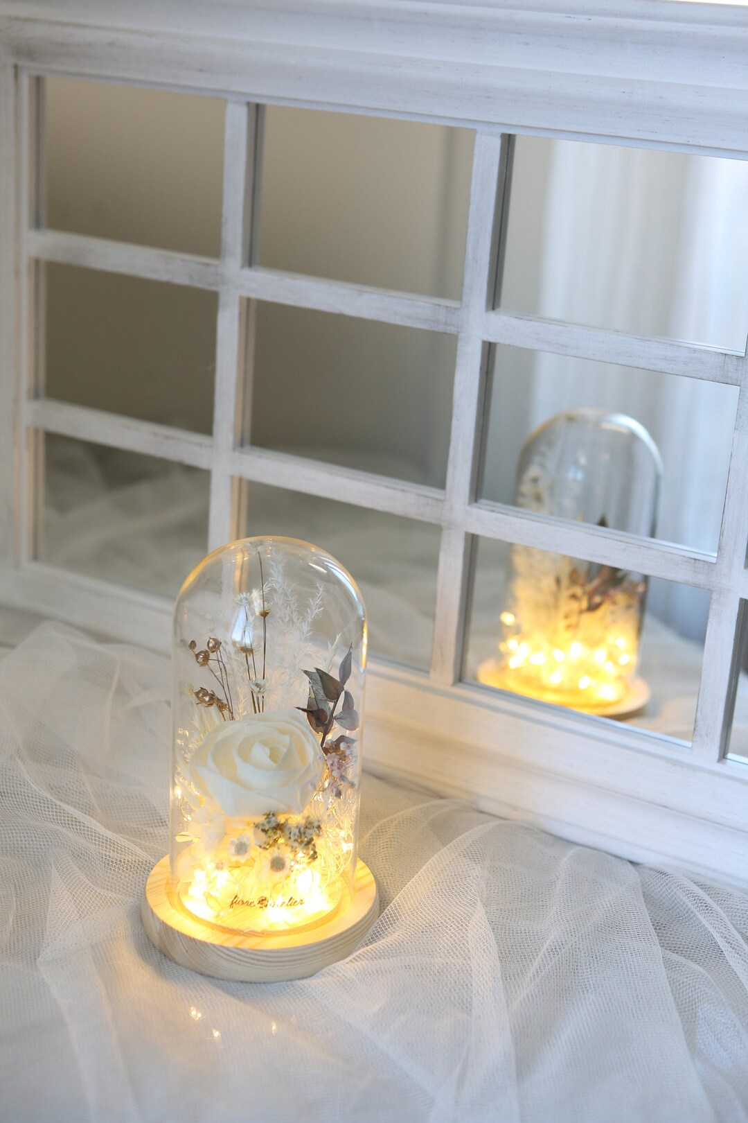 Preserved Rose Glass Dome With LED | Eternal Flower Lamp - Etsy