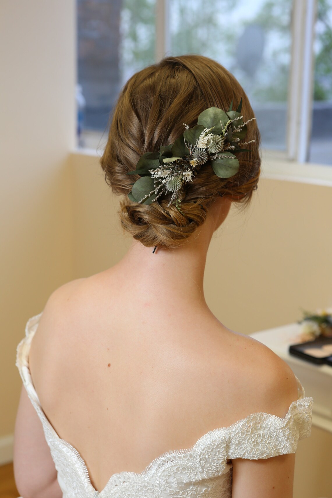 Bridal Green Hair Accessories Green Flower Hair Comb Green - Etsy